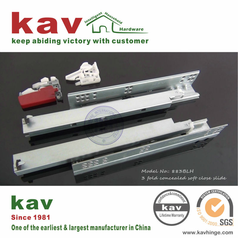 Full Extension Concealed Soft Close Slide, High Quality Full Extension ...