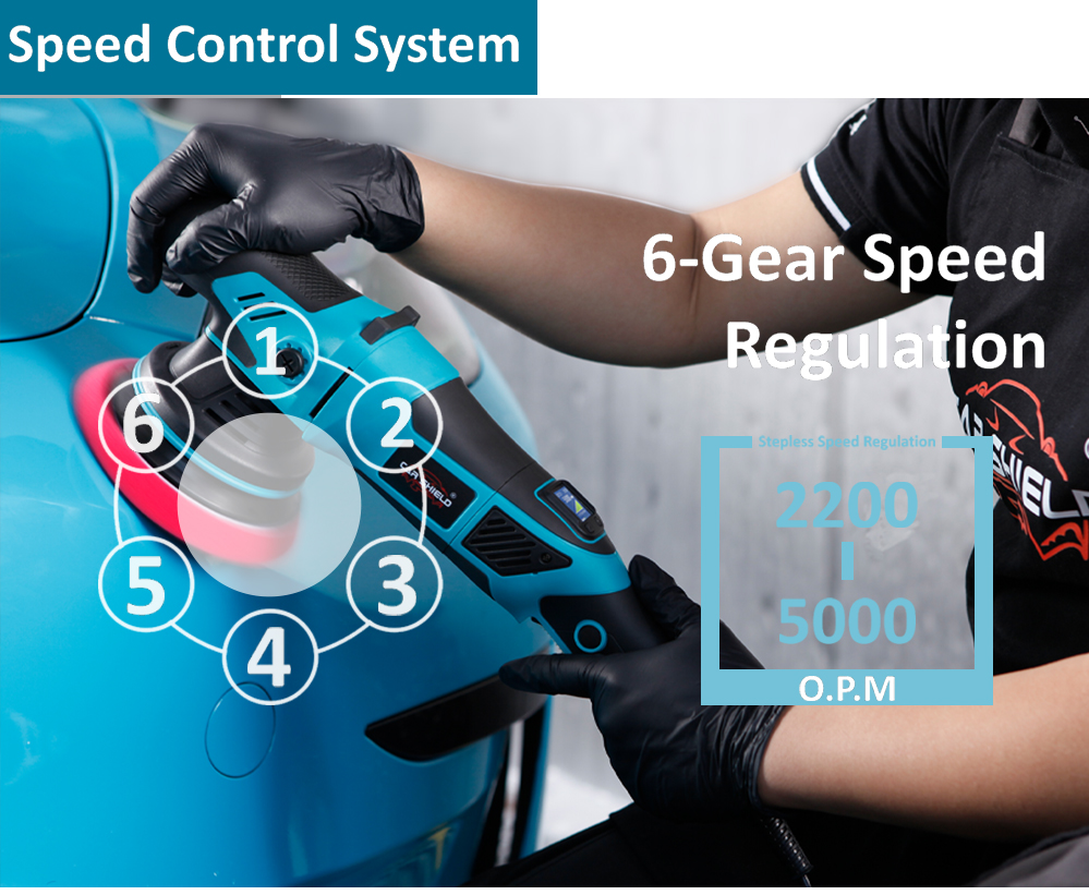 6 Inch Digital Dual Action Polisher Machine H211 For Car Polishing ...