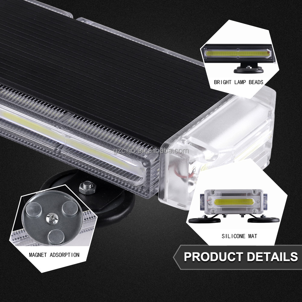 Amber White Cob Strobe Lights Bar For Emergency Warning And Traffic ...