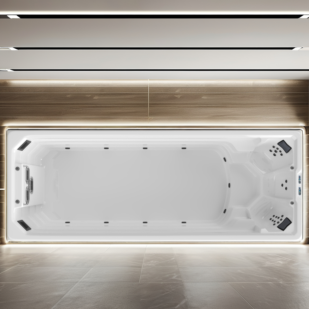 Balboa Ozone Control System Swim Spa Pool - 5.8m Acrylic Outdoor Hydro ...