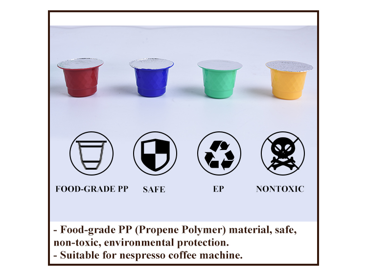 37mm Plastic Pp Empty Nespresso Compatible Coffee Capsules, High ...