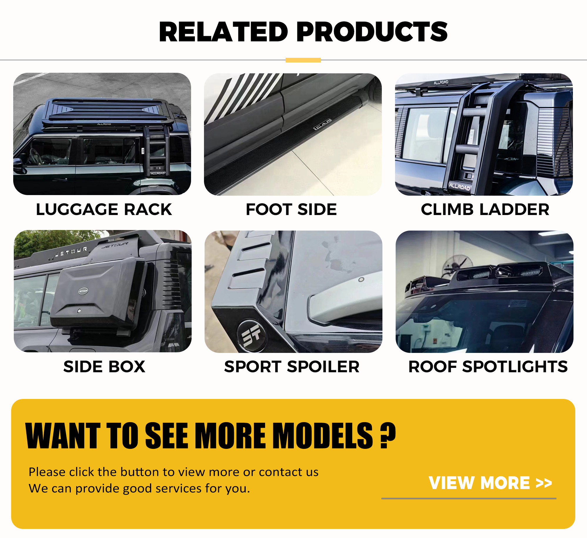 Jetour T2/jetour Traveller Body Kit: Front Bumper, Grille, Side Skirt ...