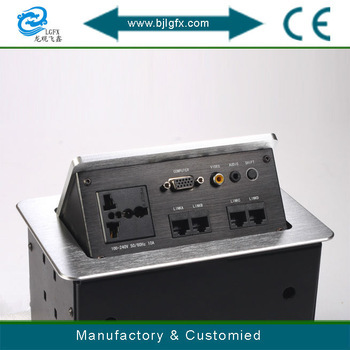 Pop Up Desktop Socket Multimedia Panel Conference Aluminium Socket ...