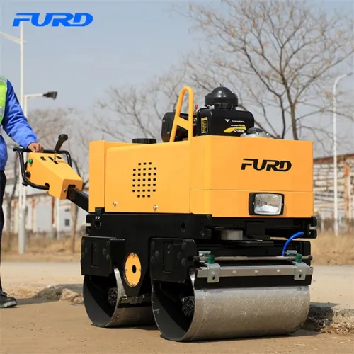 800kg Double Drum Walk Behind Roller With Hydraulic Steering Function ...