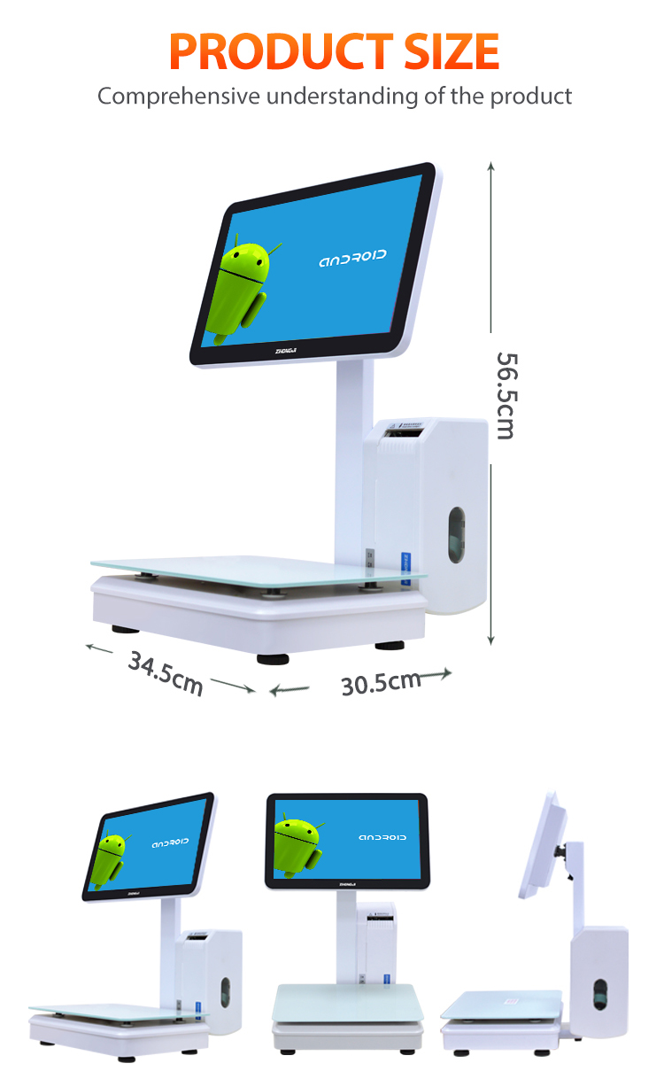 Zhongji 15.6 Inch Ai Label Printer With Touch Screen For Retail Pos ...