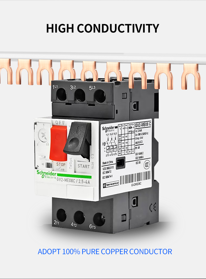 U Type 1p Busbar Electrical Connection With Copper Lugs For Small ...