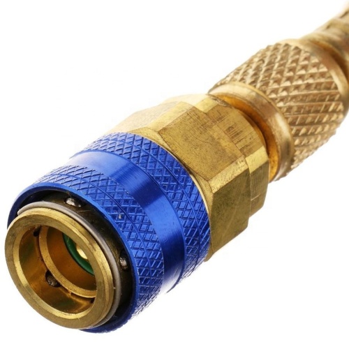 Car Refrigerant Charging Hose Kit With Gauge Self-sealing Can Tap Valve ...