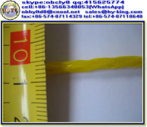 3mm Lemon Yellow Polyethylene Hollow Braided Rope , Polypropylene ...