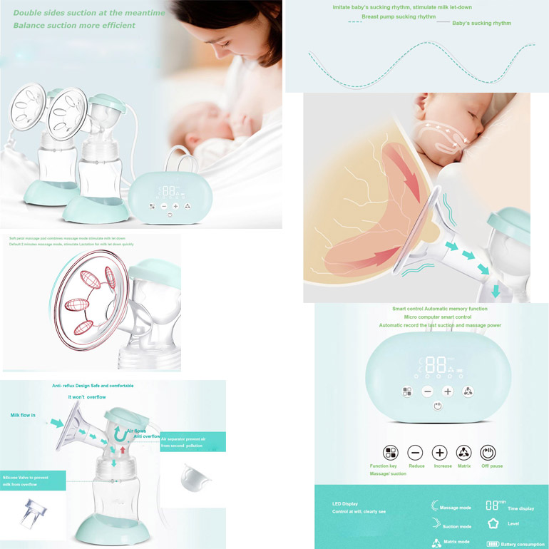 New Designed Double Breast Pumps For Baby Feeding, High Quality New ...
