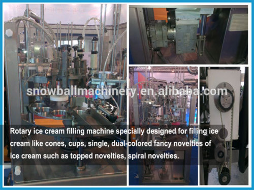 Rotary Type Cup Ice Cream Filling Machine Industrial Ice Cream Maker ...