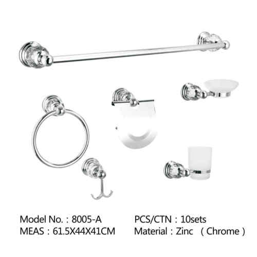 6 Pieces Toilet Washroom Full Bath Accessories Sets Bathroom Fittings ...