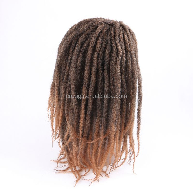 Synthetic Wig Luxury Marley Braids Dreadlock Afro Kinky Curly For Women ...