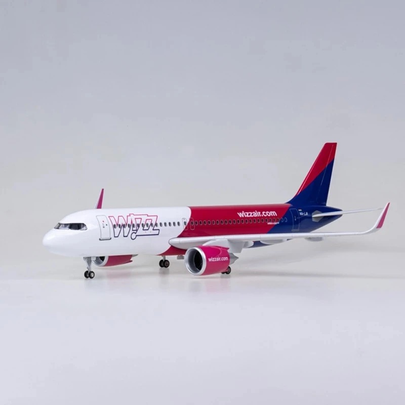 1:80 Scale Wizz Air Airbus A320 Neo Resin Model Plane With Led And ...