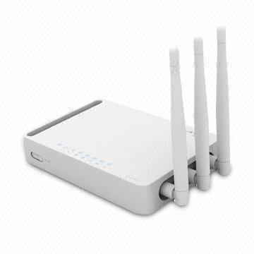 802.11n/b/g Router With 4 Ports Switch, 3x5dbi Detachable Antenna ...