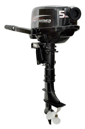 Black Two Stroke Outboard Motors 5 Hp Tiller Handle / Remote Control, High Quality Black Two ...