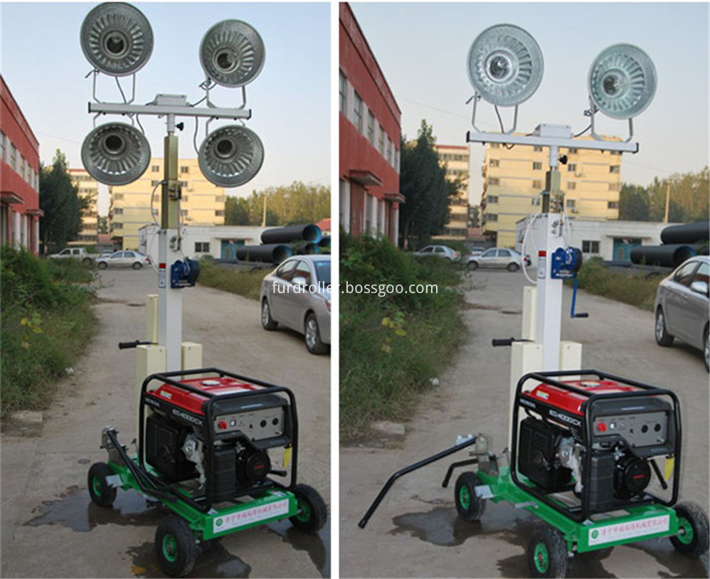 2000 Watts Mobile Telescopic Light Tower, High Quality 2000 Watts ...