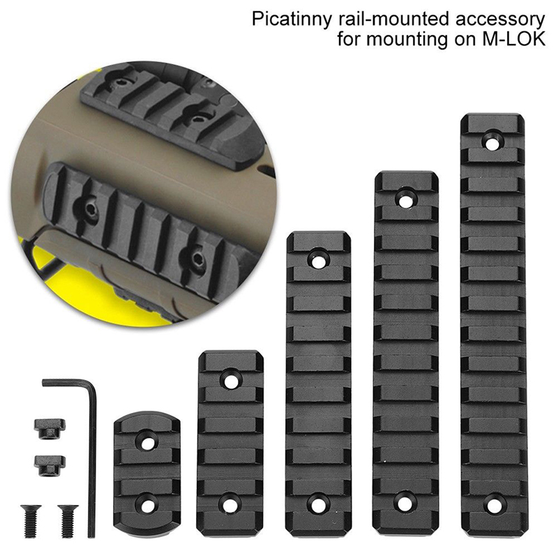 New M-lok Picatinny Rail Tactical 21mm Rifle Scope Mount Aluminum Rails ...