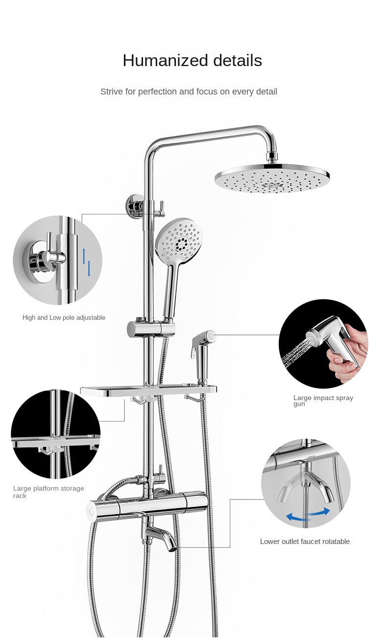 Modern Design Hot Cold Water Thermostatic Shower Faucet, High Quality ...