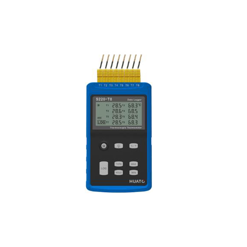 Professional Huato S220-t8 Multi-channel Datalogging Temperature Meter ...