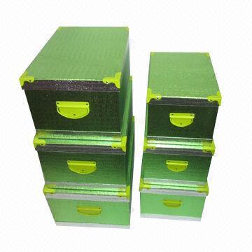 Cardboard Storage Boxes, Made Of Cardboard, Metal Corners And Handles ...