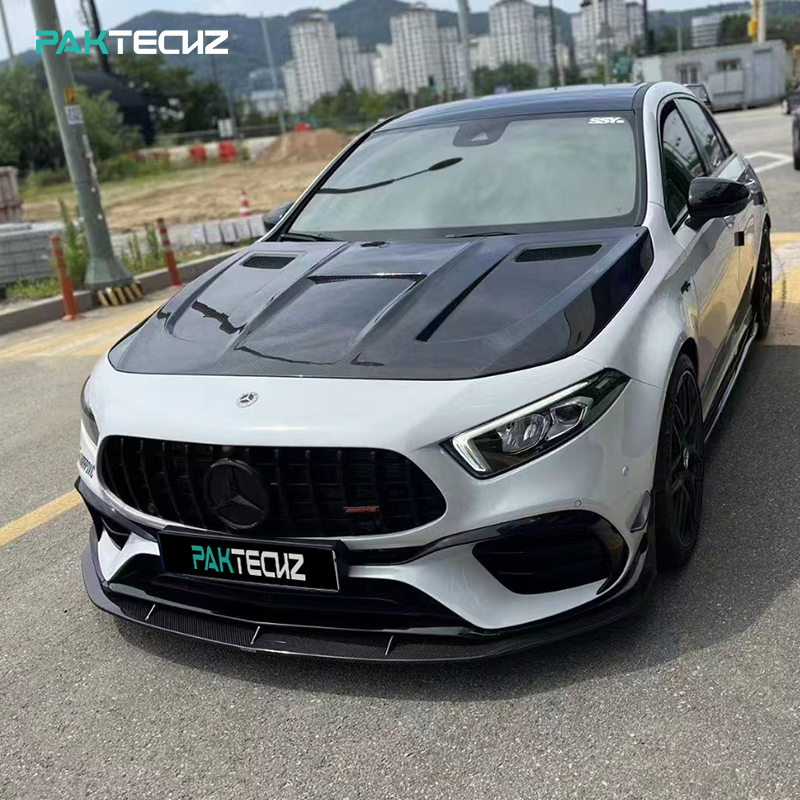Paktechz Dry Carbon Fiber Body Kit Engine Hood Bonnet For Mercedes Benz ...
