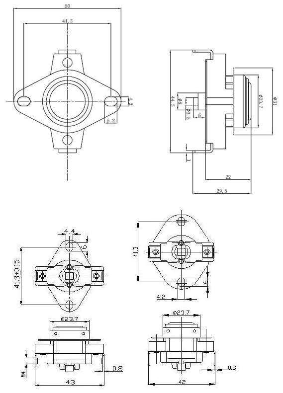 High Current Temperature Control Cut-off Switch For Electric Welding ...
