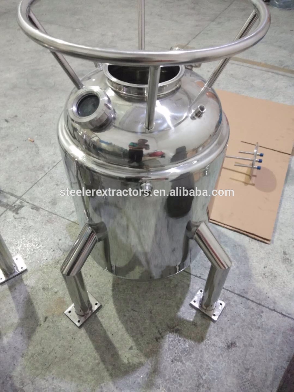 Sanitary Ss304 Jacketed Tank With Legs And Casters (8", 10", 12"), High ...