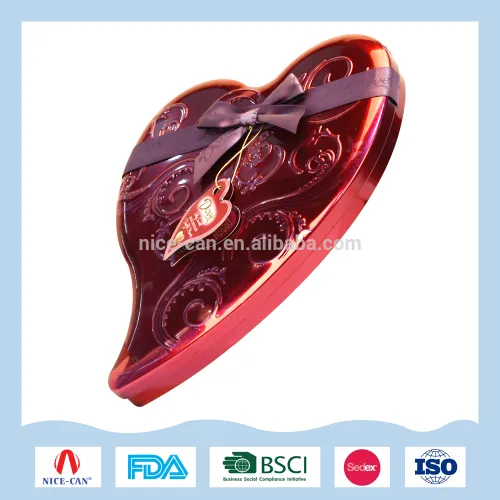 Chocolate Heart Shape Packaging Tin Box With Your Logo, High Quality ...