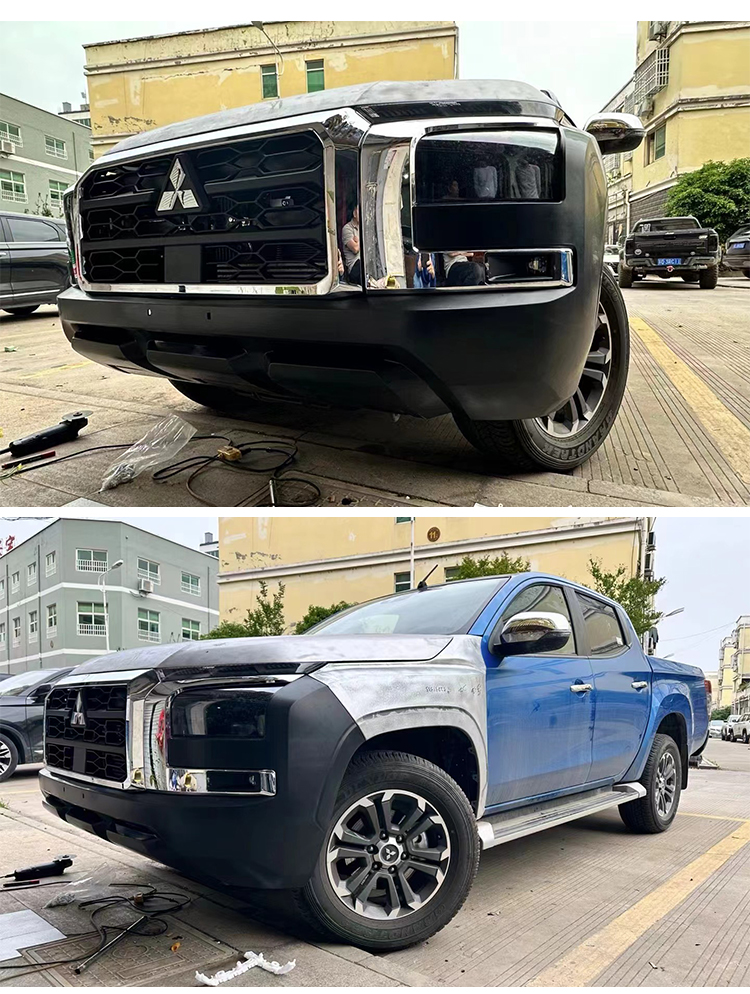 Mitsubishi Triton L200 Facelift Body Kit: Bumper, Bonnet, Headlights ...