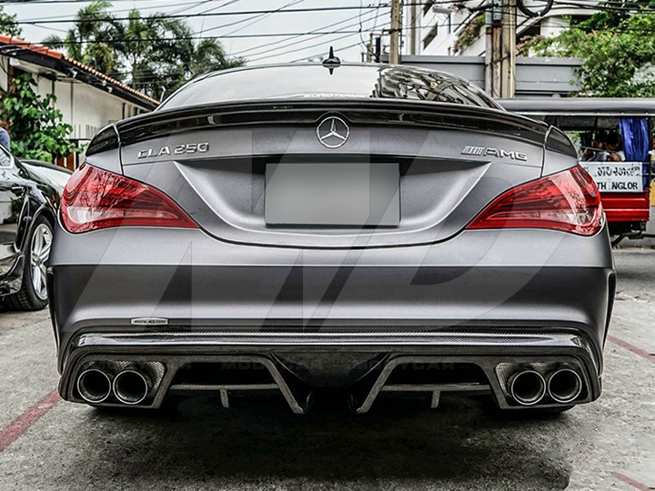 Piecha Style Carbon Fiber Rear Diffuser For 2013-2015 Mercedes-benz Cla ...