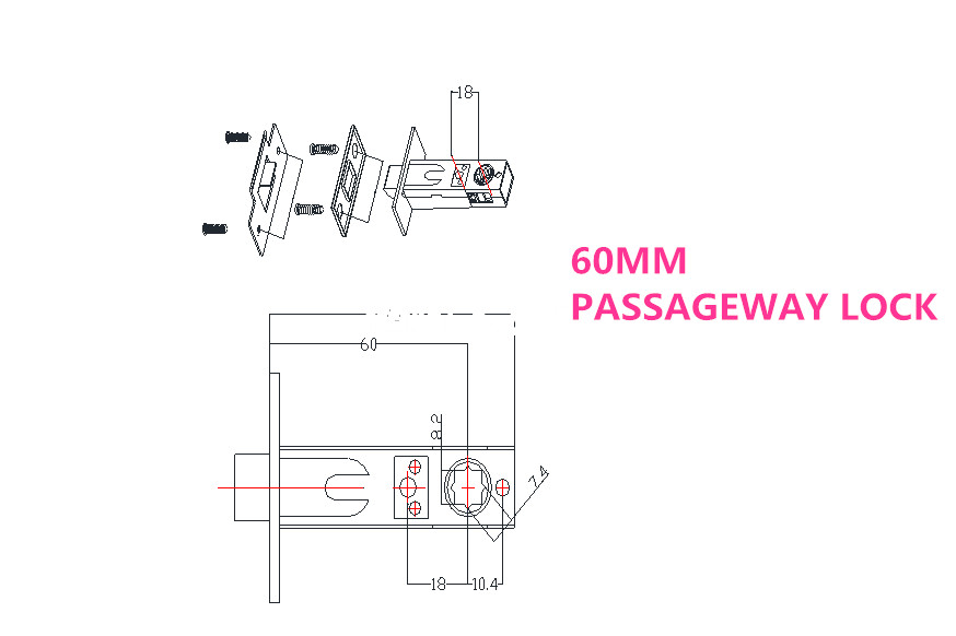 Bolt Tubular Mortise Door Latch Passage Lock, High Quality Bolt Tubular ...