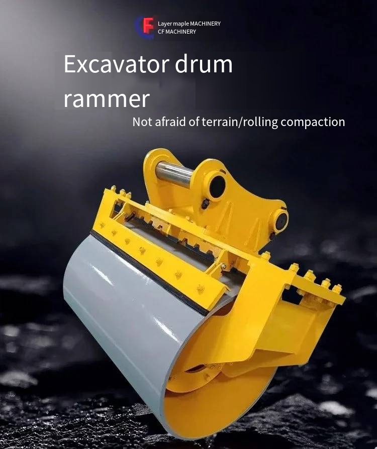 Excavator Drum Compaction Wheels And Vibratory Rollers For Slope ...