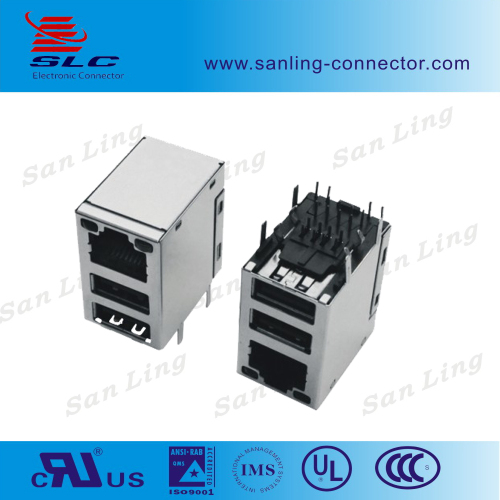 Network Socket With Shielding Shell Smt Modular 8p8c Rj45 Plug Base ...