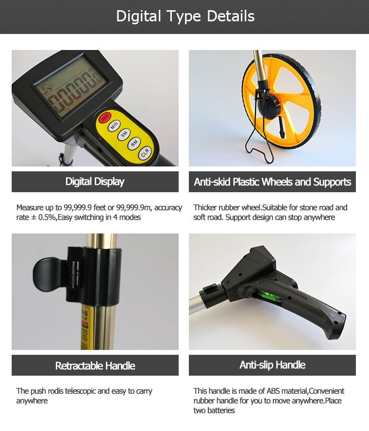 롤링 워킹 디지털 거리 측정기 측정 휠, Bossgoo.com의 고품질 롤링 워킹 디지털 거리 측정기 측정 휠