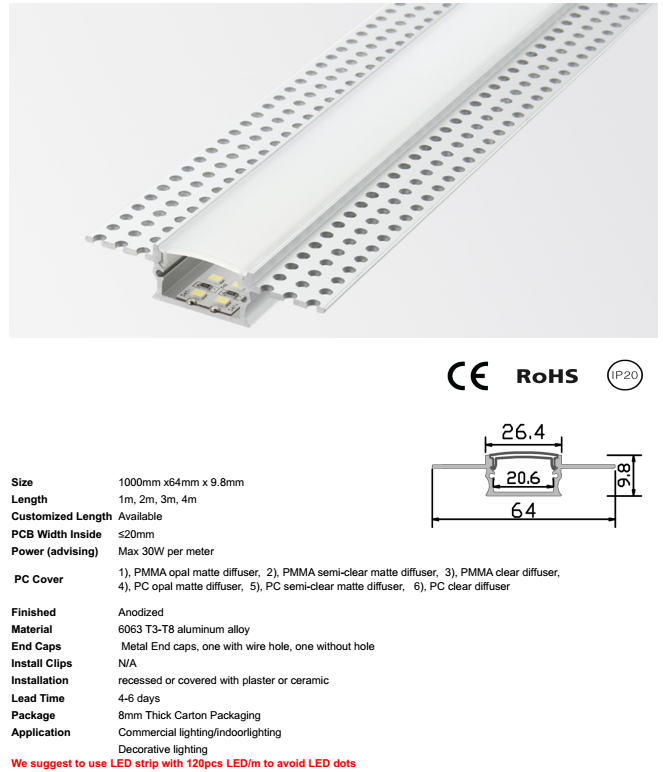 Architectural Gypsum Ceiling Plaster Led Profile Recessed Mount Drywall ...