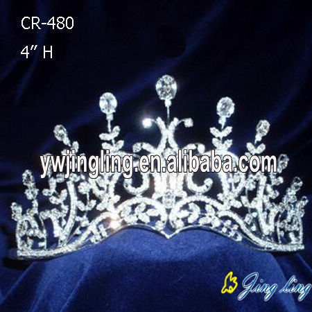 Curved Beauty Rhinestone Queen Crowns, High Quality Curved Beauty ...