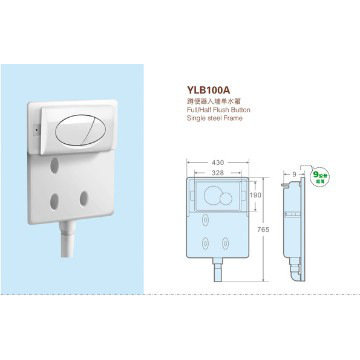 Ylba100 Bathroom Wall Hung Toilet Tank With Half Flush Button, High ...