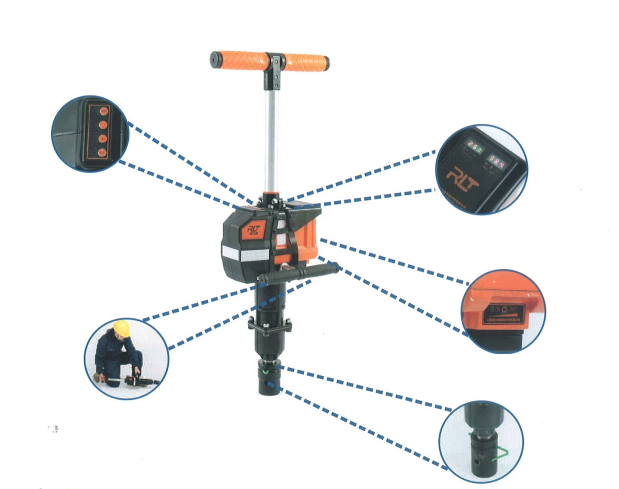 Smart Lithium Battery Vertical Torque Wrench Rail Bolt Wrench Portable ...