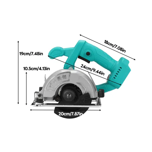 18v 10800rpm Cordless Brushless Electric Circular Saw Handle Power ...