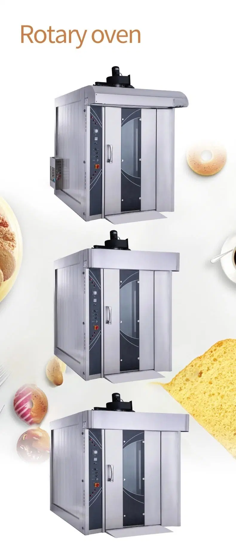 Automatic Digital Timer Prices Gas Rotary Rack Oven Baking Rotary Oven ...