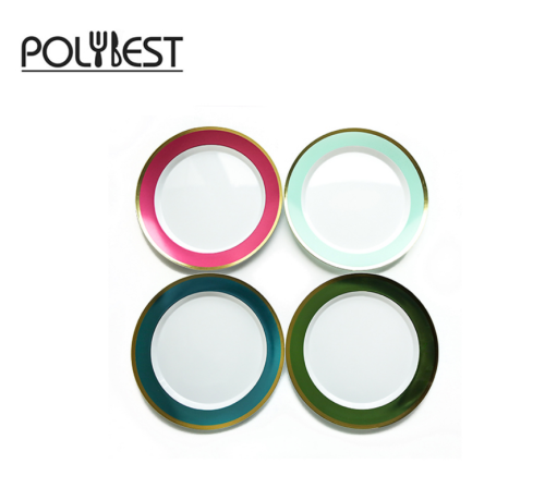 Gold Coated Disposable Plastic Plates, High Quality Gold Coated ...