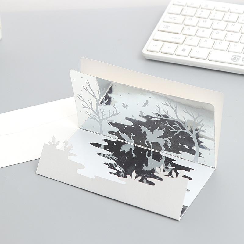 Creative Dream Mirror Greeting Cards Birthday New Year Thanksgiving Day ...