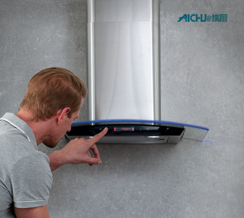 Curved Glass Extractor With Edge Lighting, High Quality Curved Glass ...