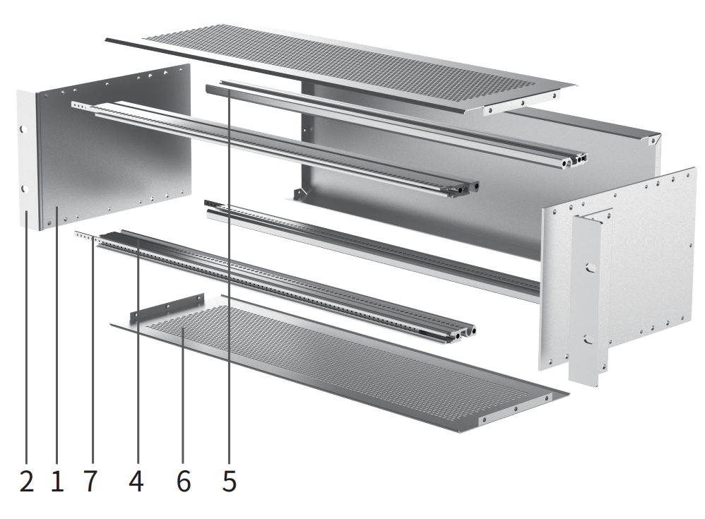 19 Inch Rackmount Chassis Vpx Subrack For High Efficiency Telecom Power ...