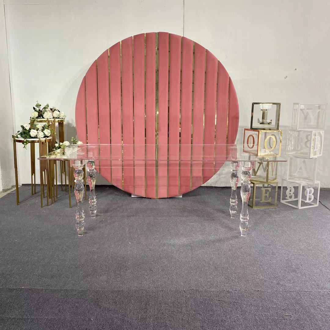 Transparent Rectangular Acrylic Banquet Table For Weddings, High ...