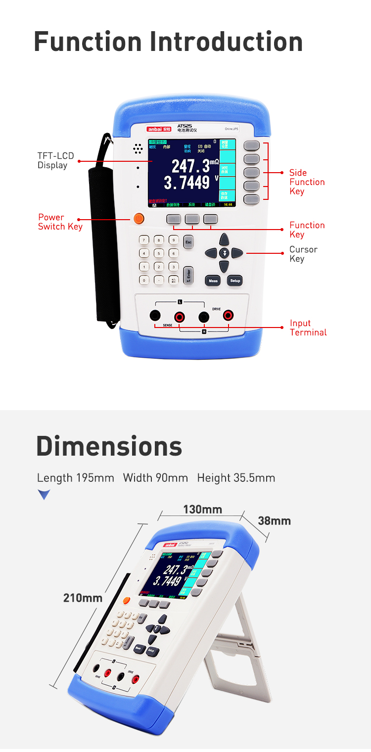 At525 Ups Online Internal Resistance Tester - 0.001m To 3.3000 Ohm ...