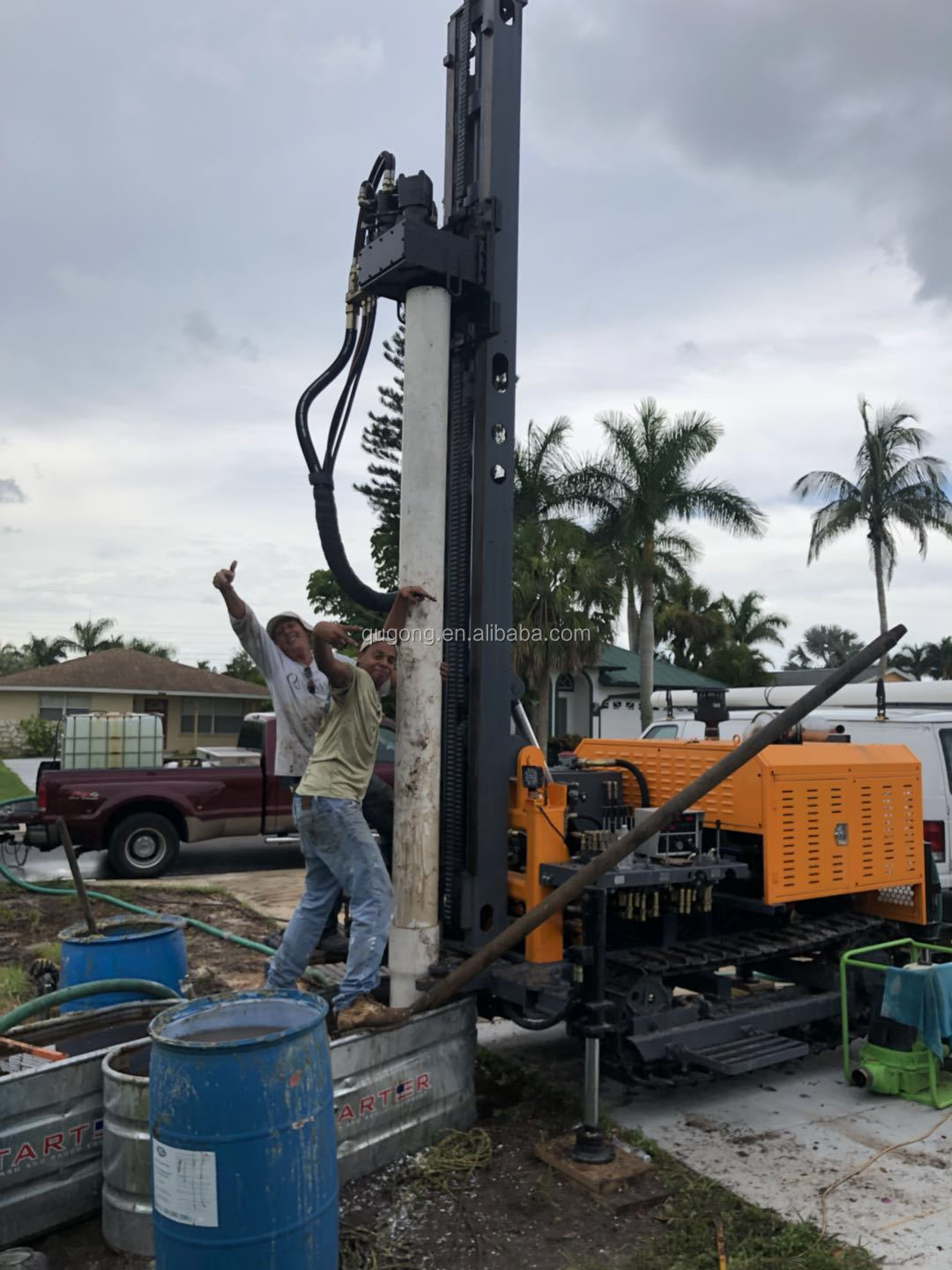 Kw180 180m Land Borehole Drilling Machine: Versatile Air Compressor And ...