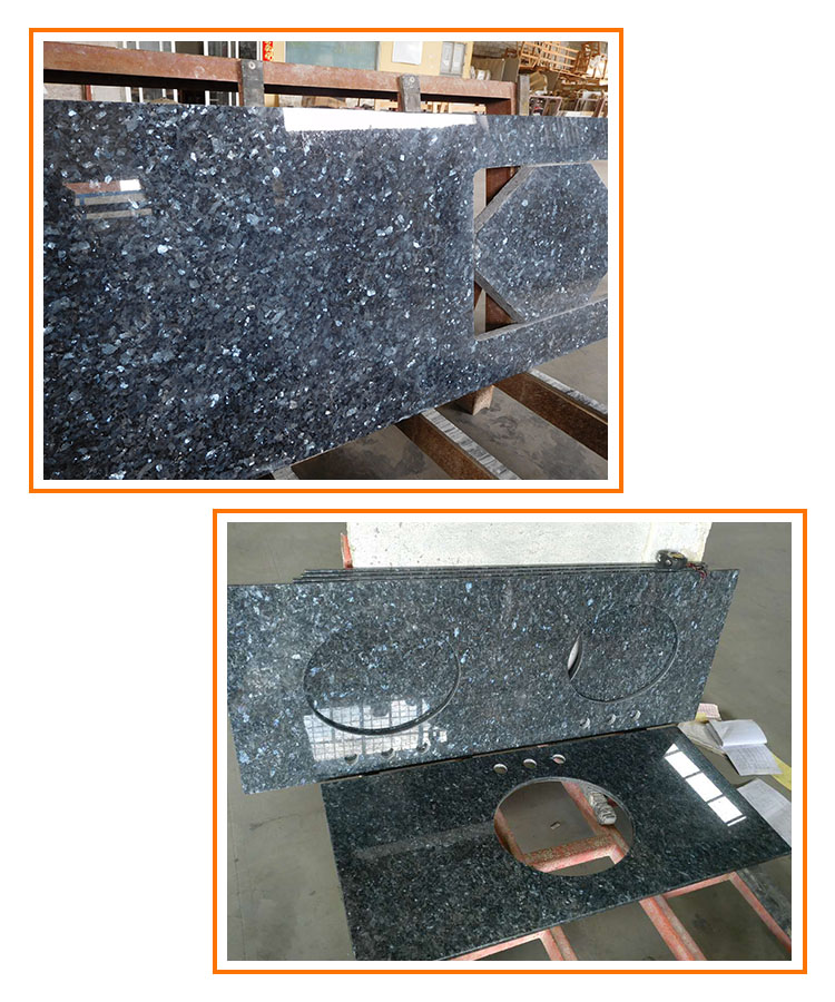 Blue Pearl Granite Stone Countertops: Polished Glossy Tiles For ...