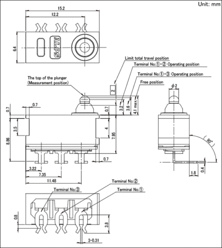 Alps Waterproof Type Detection Switch, High Quality Alps Waterproof ...