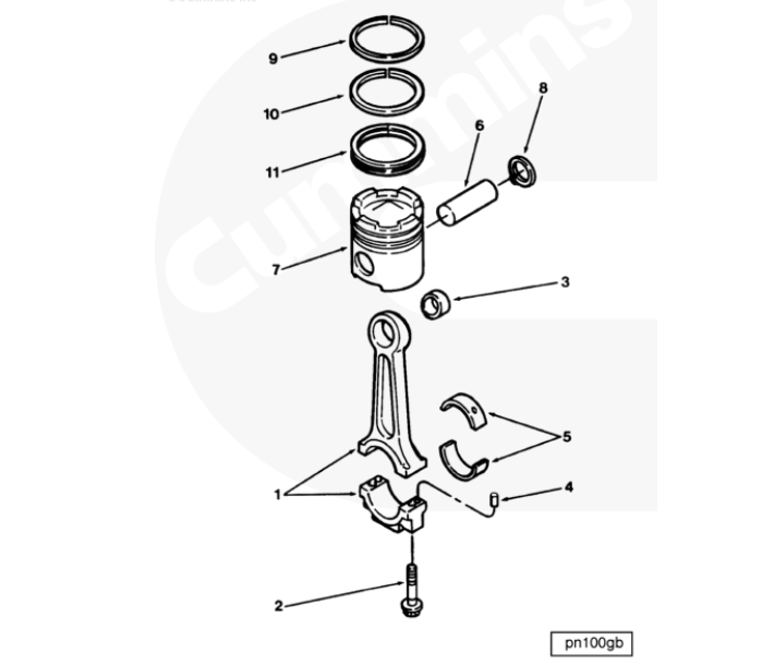 Genuine Cummins N14 Diesel Engine Piston 3084044, High Quality Genuine ...